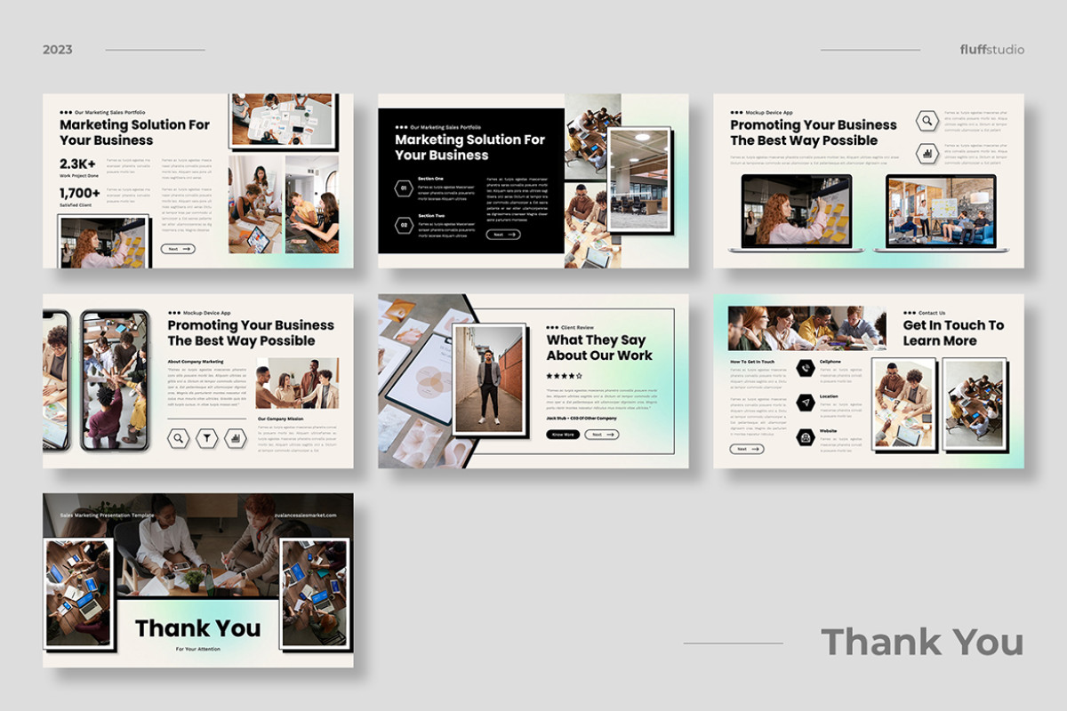 Sales Marketing Google Slides Template | Nulivo Market