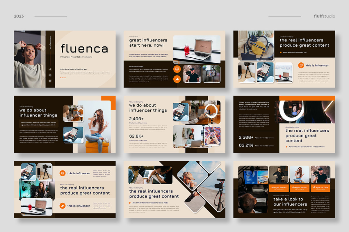 Influencer & Content Creator Google Slides Template | Nulivo Market