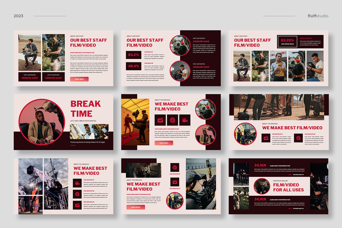 Video Production Google Slides Template | Nulivo Market
