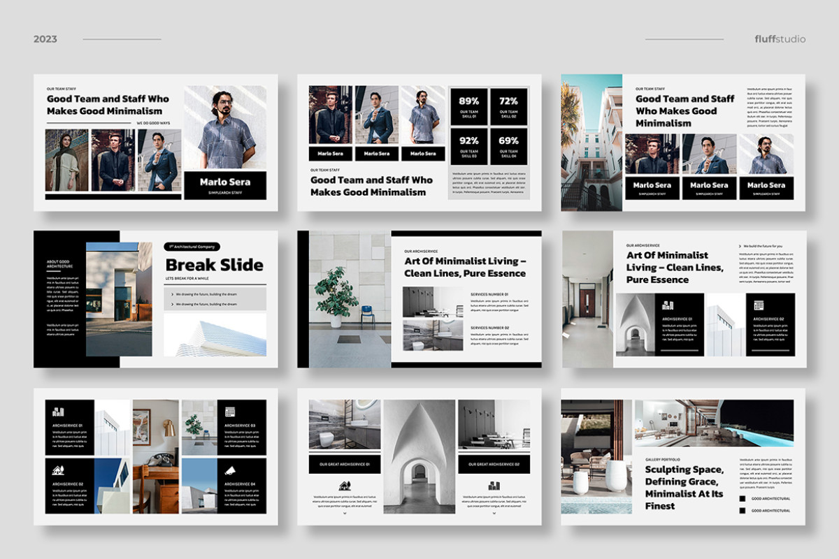 Minimalist Architecture Powerpoint Template | Nulivo Market Minimalist Architecture Powerpoint Template | Nulivo Market