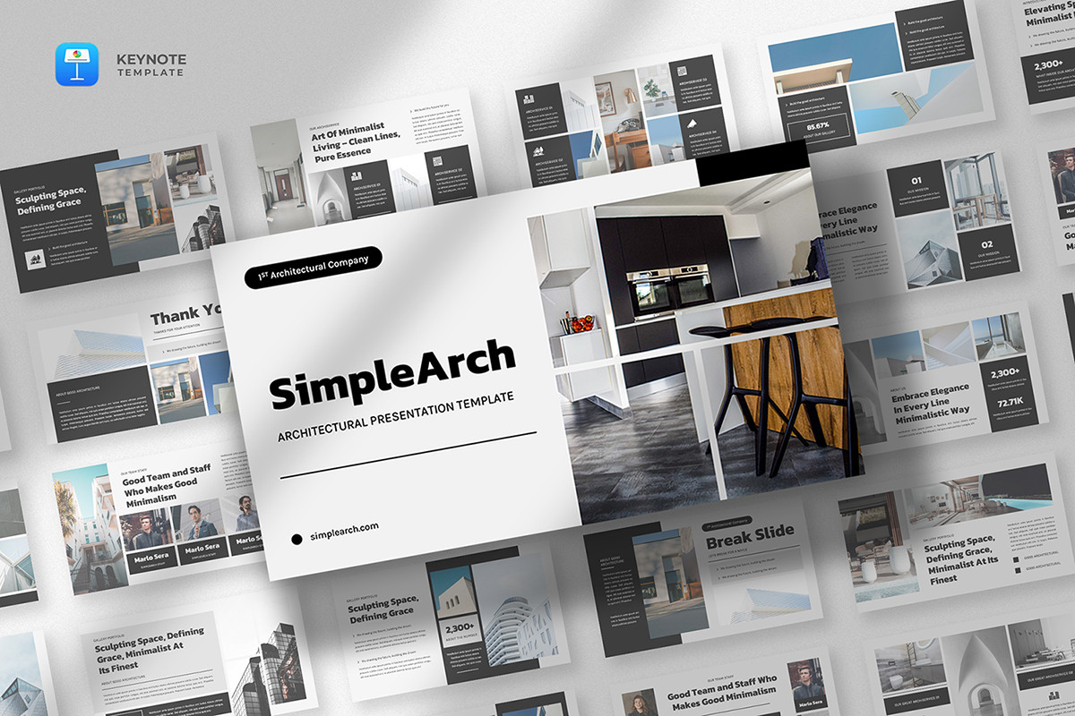 Minimalist Architecture Keynote Template | Nulivo Market
