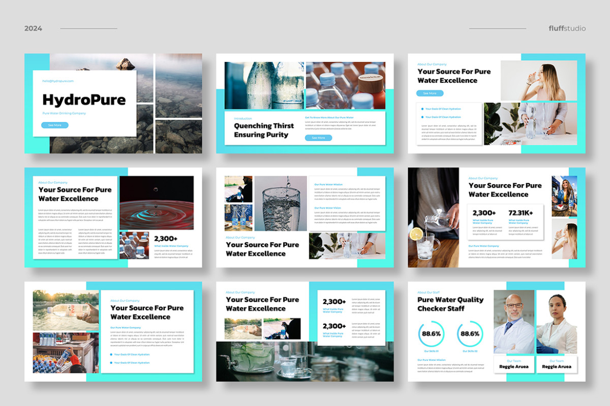 Drinking Water Google Slides Template | Nulivo Market