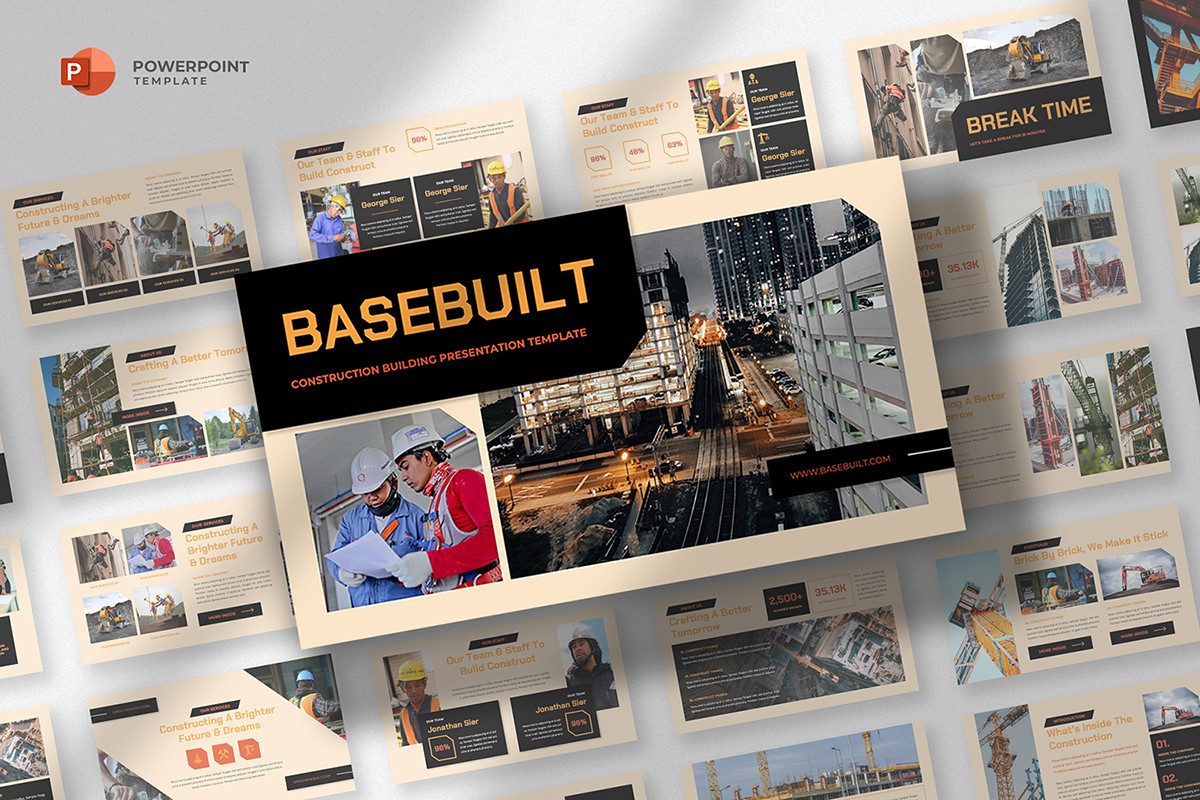 Construction Engineering Powerpoint Template | Nulivo Market Construction Engineering Powerpoint Template | Nulivo Market