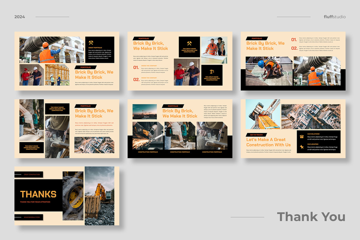 Construction Engineering Google Slides Template | Nulivo Market