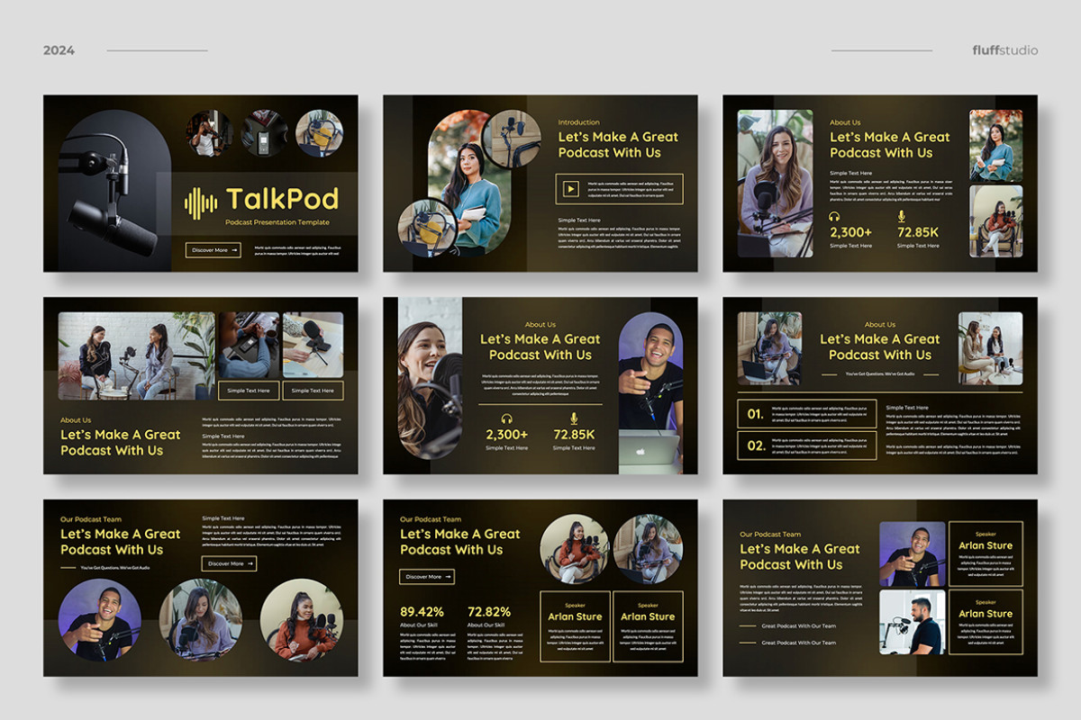 Podcast & Radio Powerpoint Template | Nulivo Market