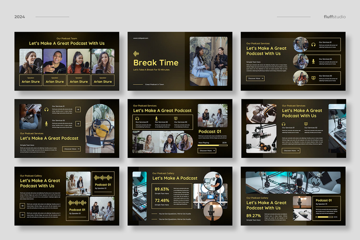 Podcast & Radio Powerpoint Template | Nulivo Market