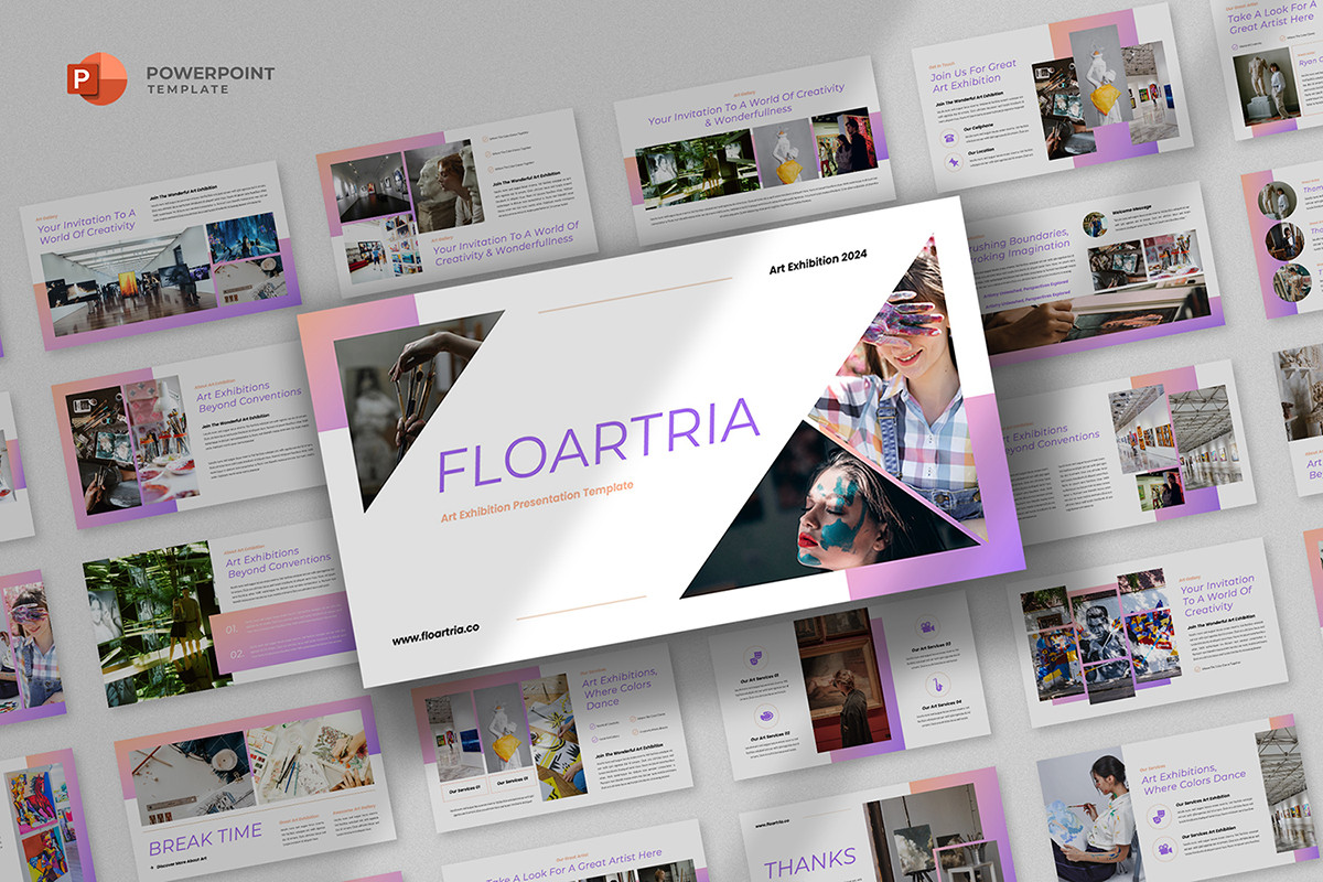 Art Exhibition Powerpoint Template | Nulivo Market