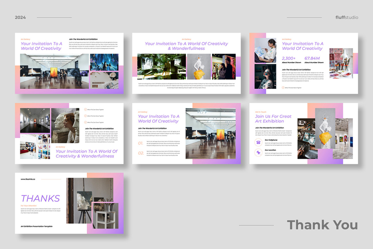 Art Exhibition Powerpoint Template | Nulivo Market