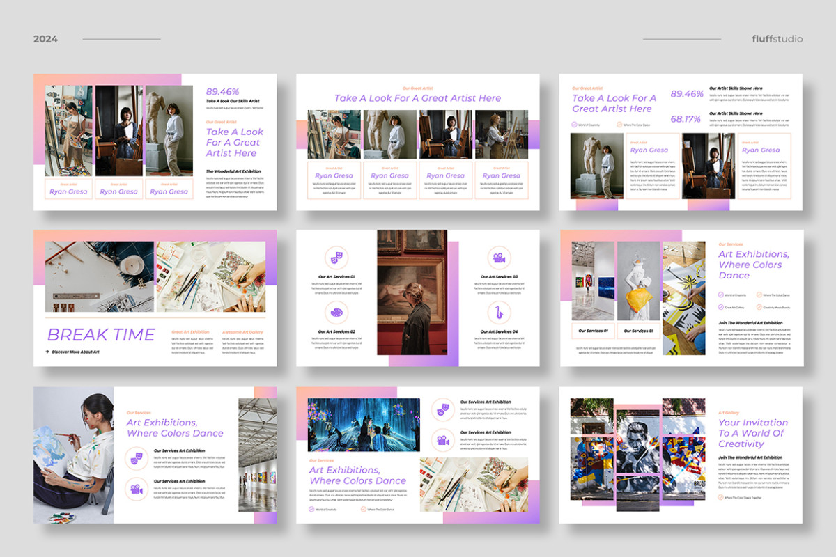 Art Exhibition Keynote Template | Nulivo Market