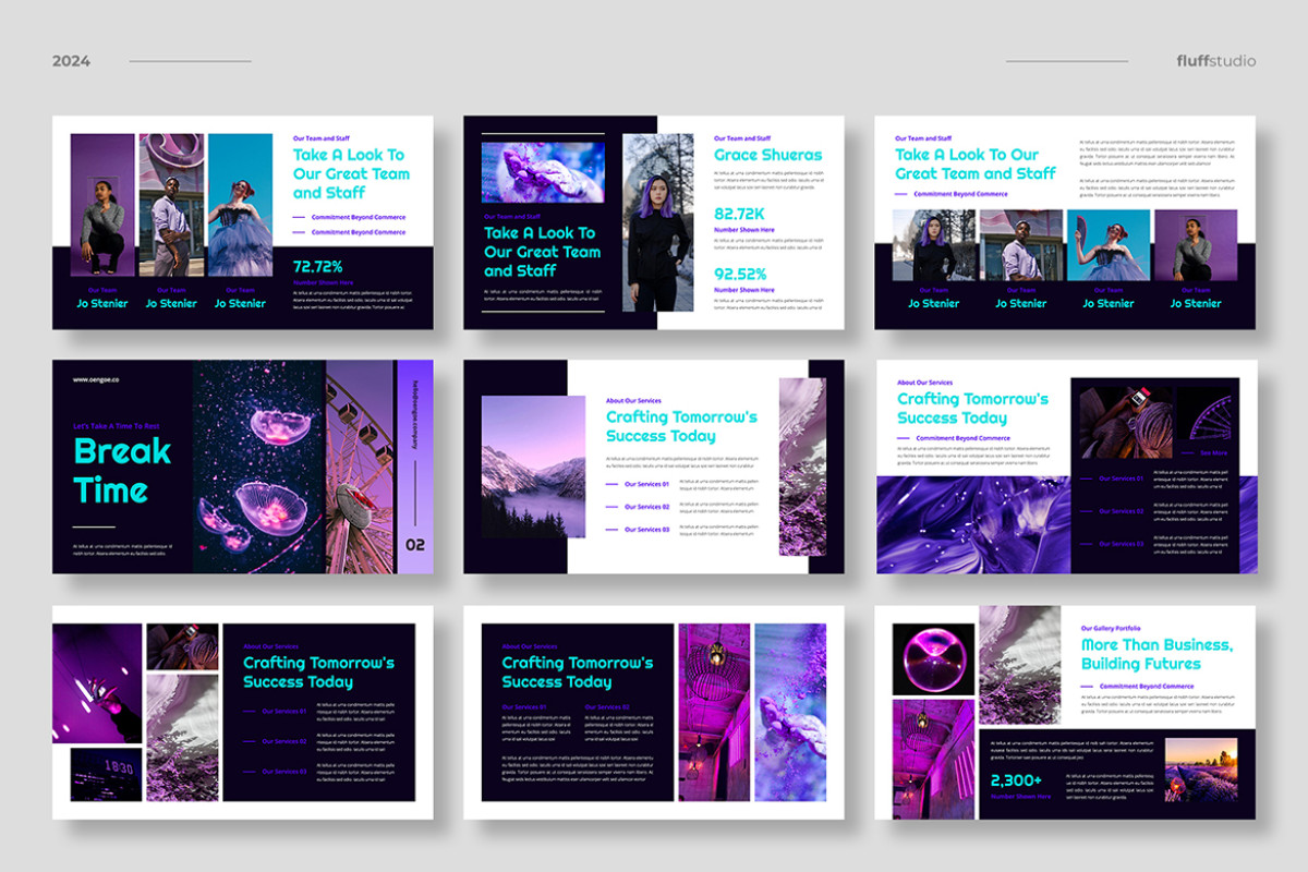 Black & Purple Google Slides Template | Nulivo Market