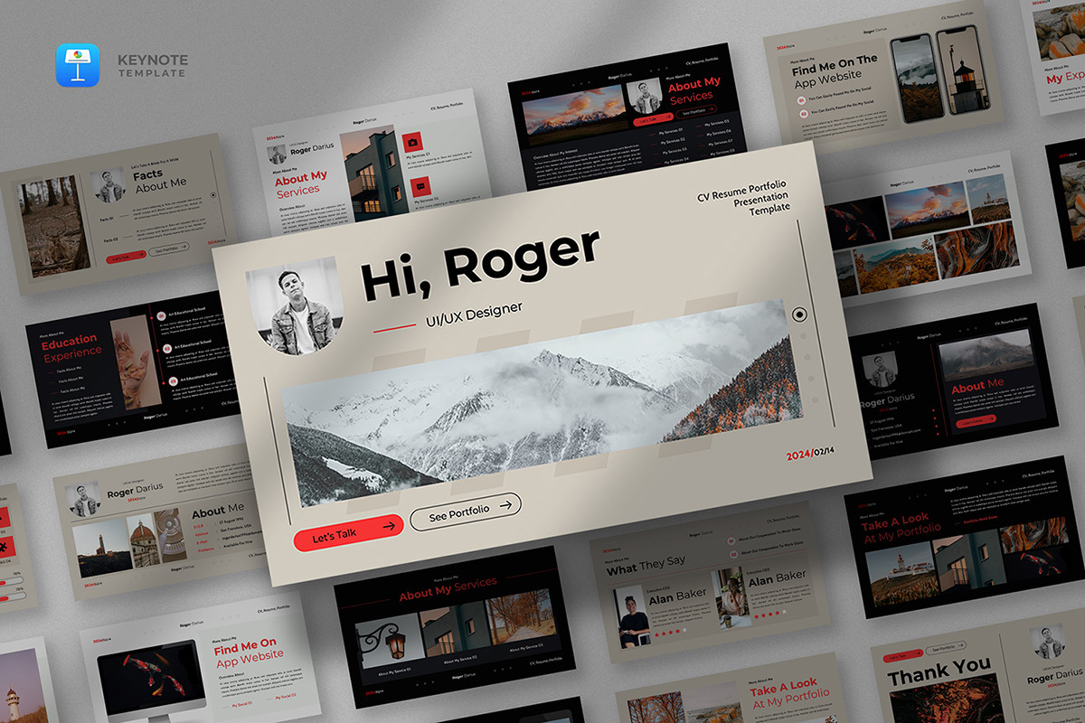 CV, Resume & Portfolio Keynote Template | Nulivo Market