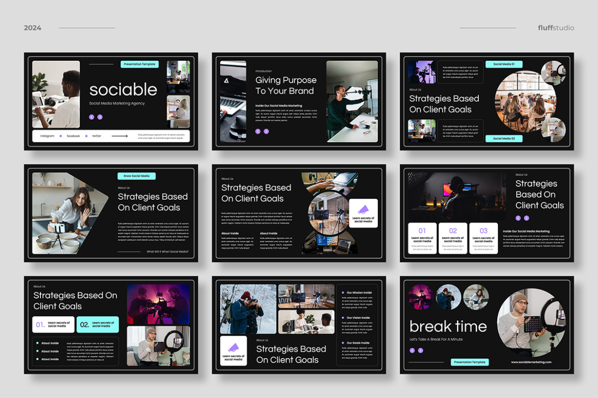 Social Media Marketing Google Slides Template | Nulivo Market