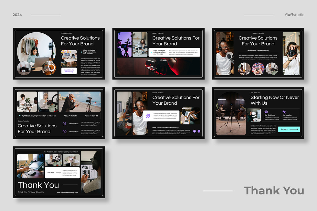 Social Media Marketing Google Slides Template | Nulivo Market