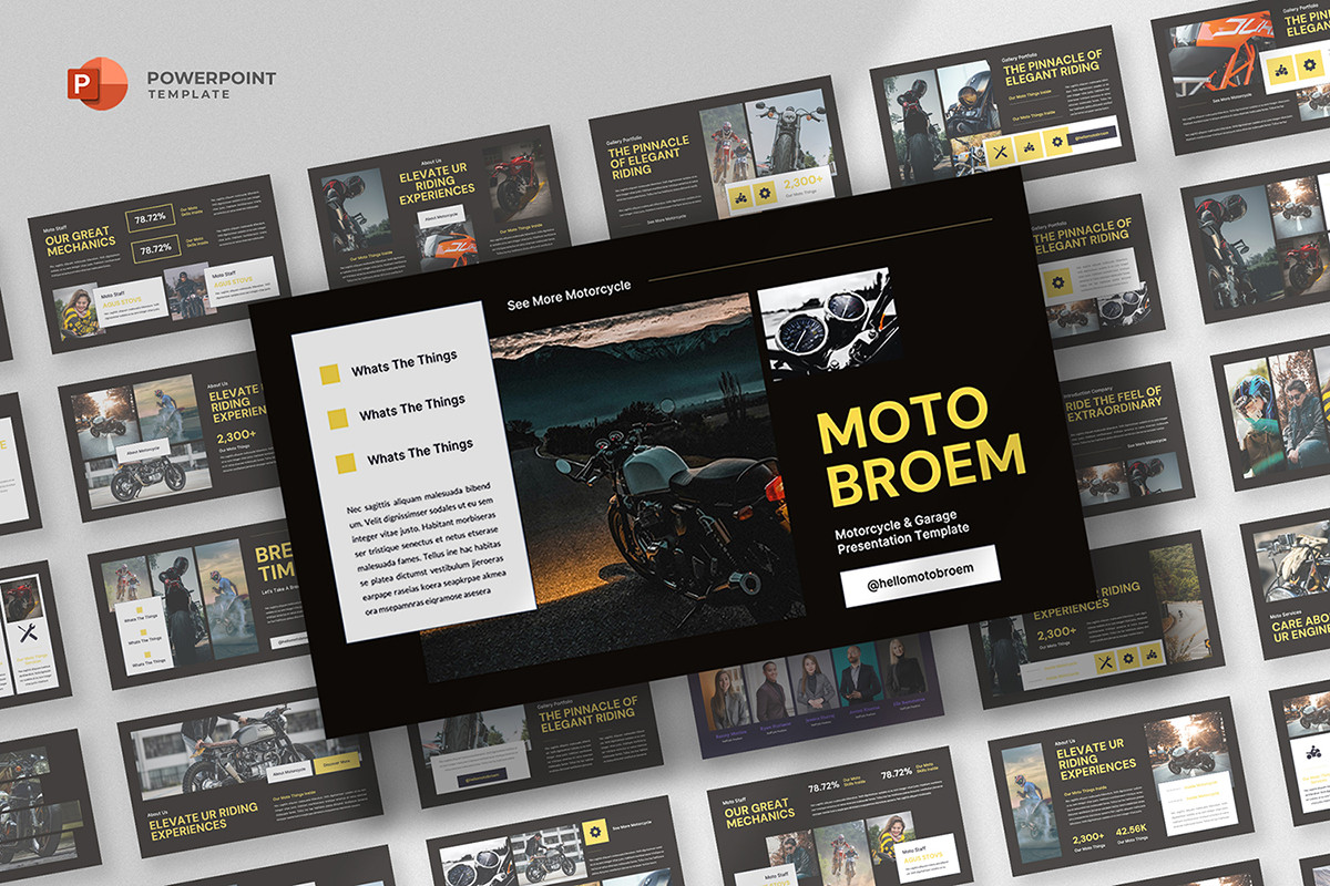 Motorcycle Powerpoint Template | Nulivo Market