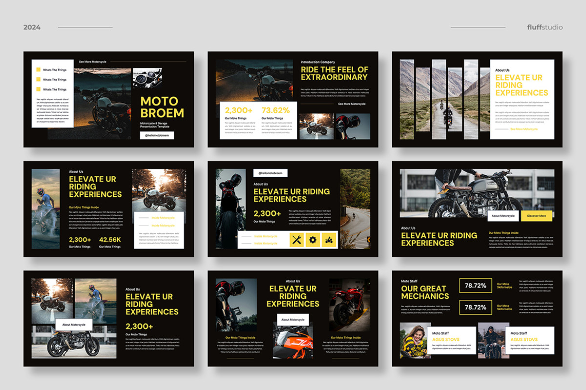 Motorcycle Powerpoint Template | Nulivo Market