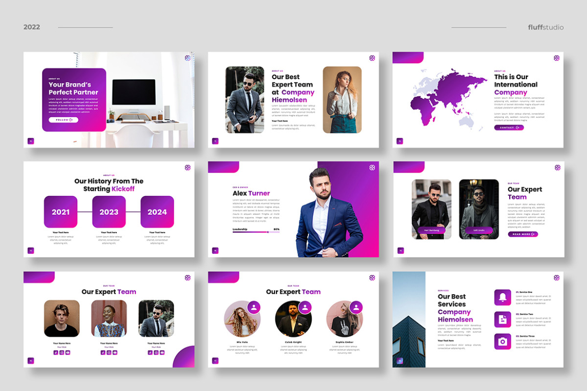 Creative Gradient Google Slides Template | Nulivo Market