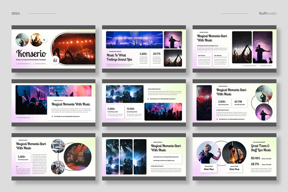Musical Concert Google Slides Template | Nulivo Market