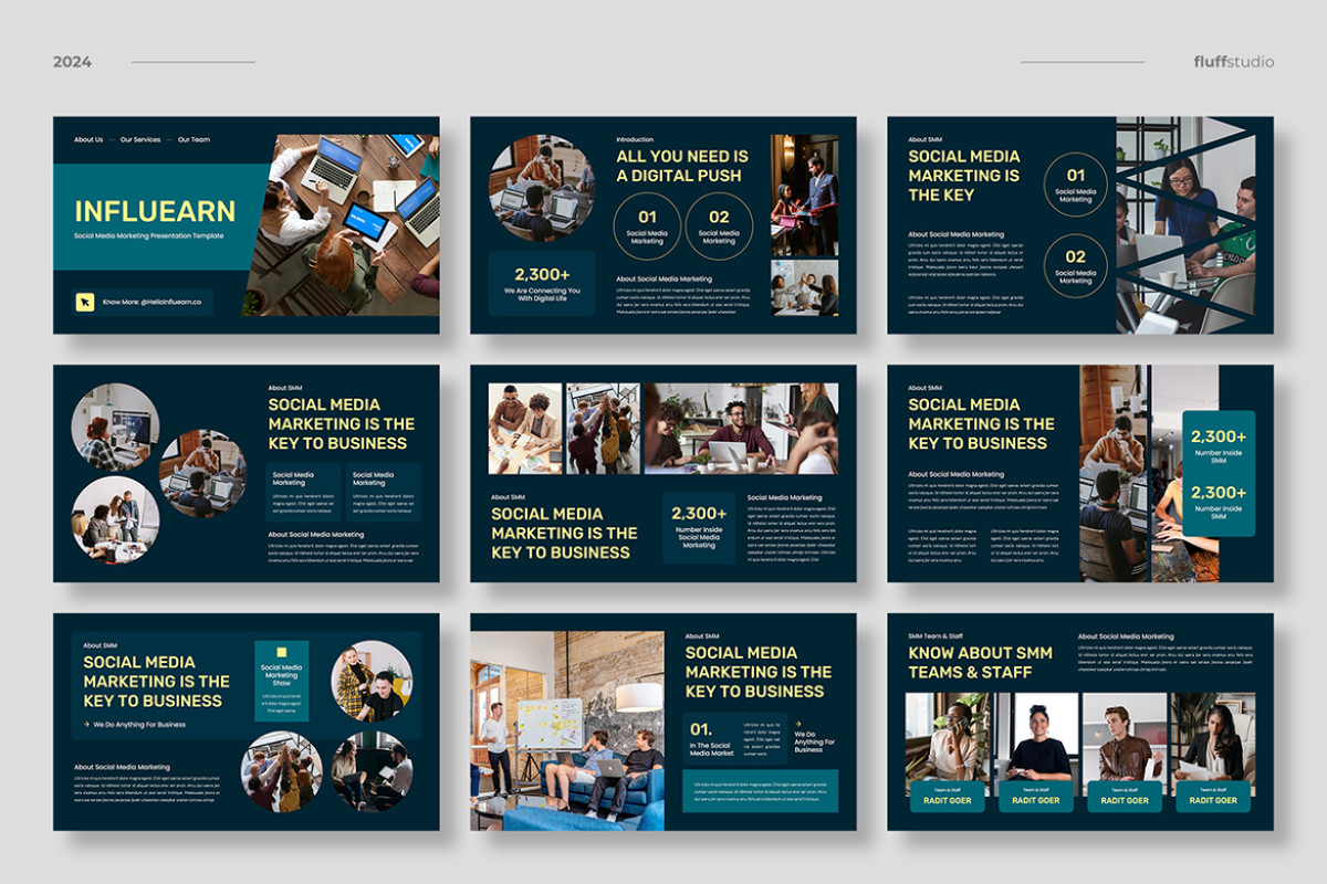 Social Media Marketing Google Slides Template | Nulivo Market