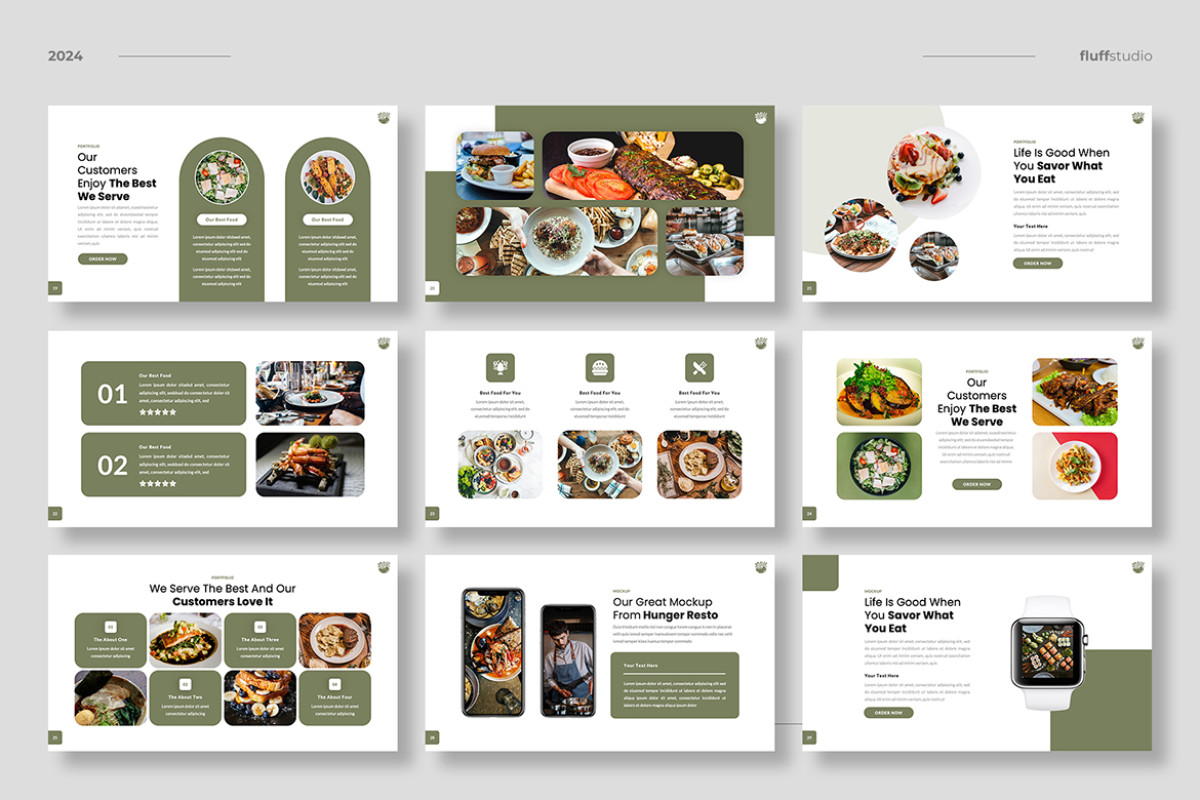 Food & Restaurant Google Slides Template | Nulivo Market
