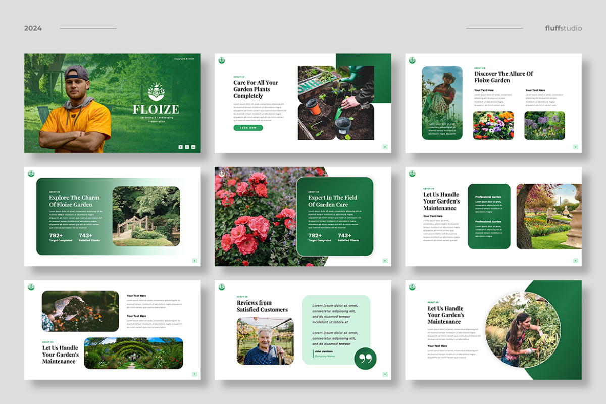 Landscaping & Gardening Powerpoint Template | Nulivo Market