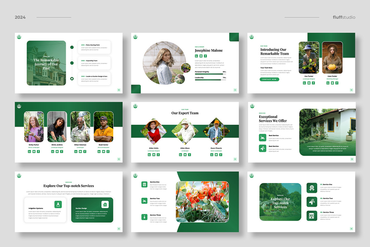 Landscaping & Gardening Powerpoint Template | Nulivo Market