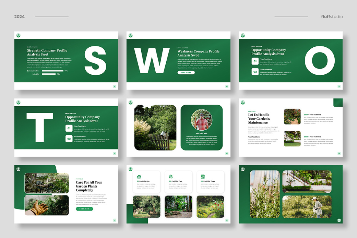 Landscaping & Gardening Powerpoint Template | Nulivo Market