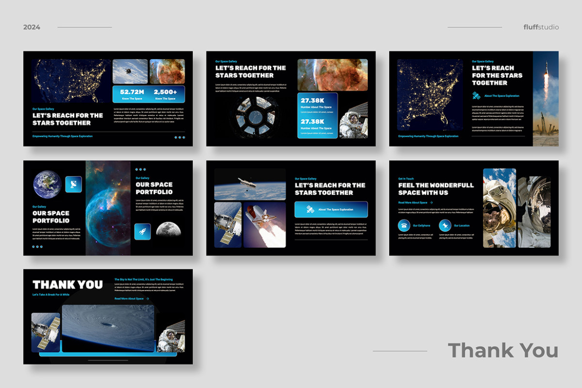 Space & Astronaut Powerpoint Template | Nulivo Market