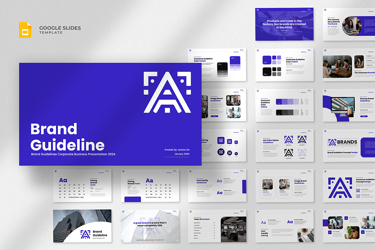 Brand Guidelines Google Slides Template | Nulivo Market
