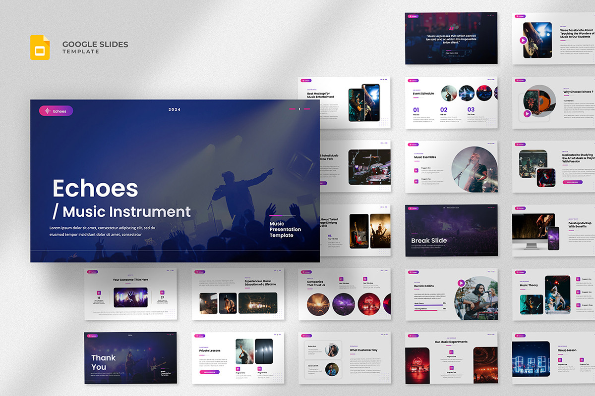 Music School Google Slides Template | Nulivo Market