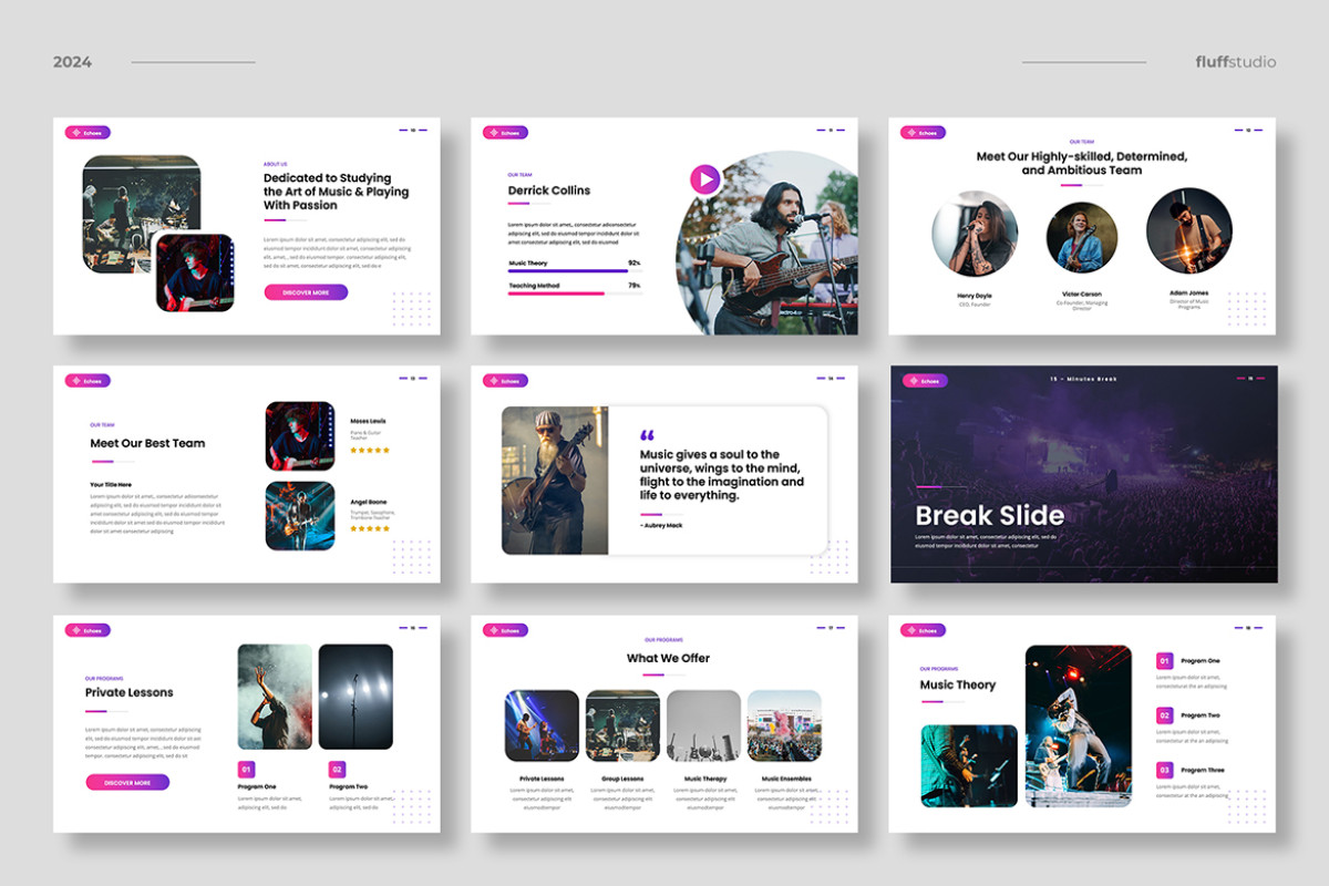 Music School Google Slides Template | Nulivo Market