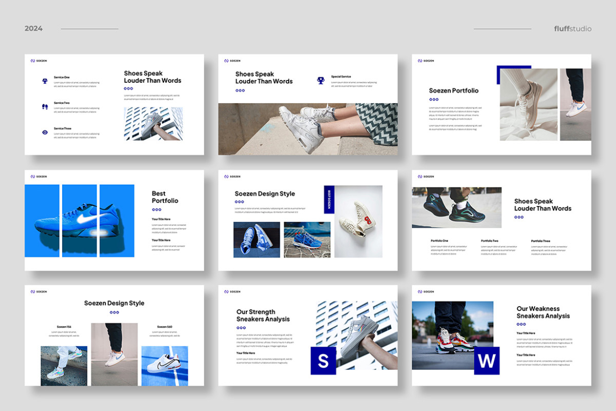 Shoes & Sneakers Keynote Template | Nulivo Market