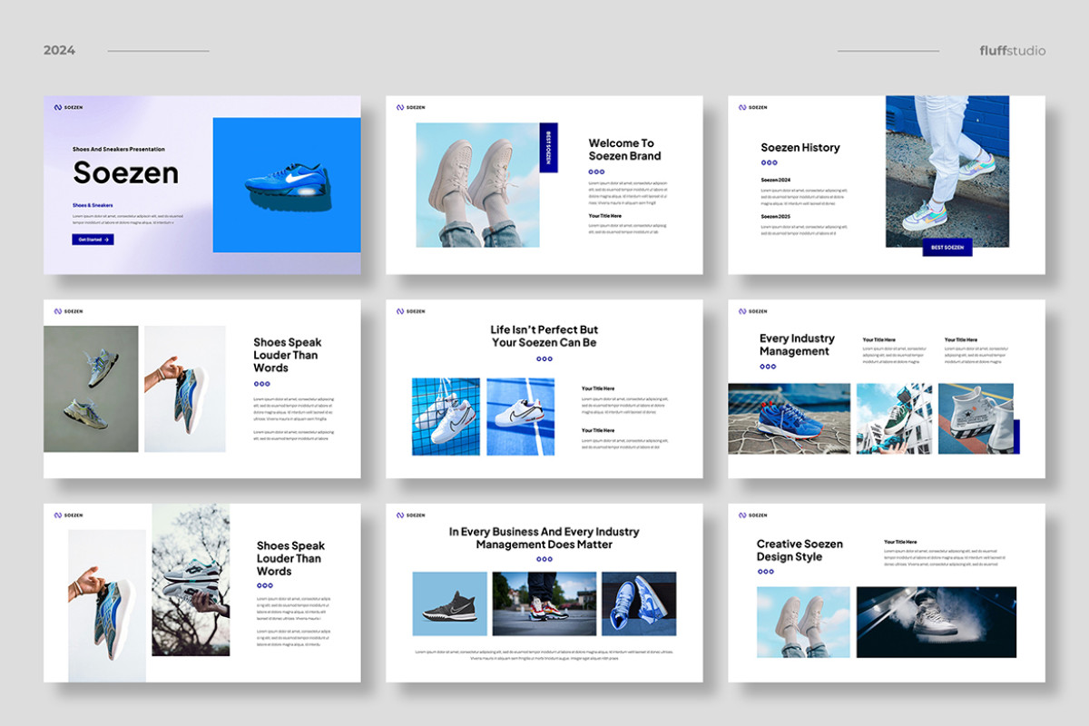Shoes & Sneakers Google Slides Template | Nulivo Market
