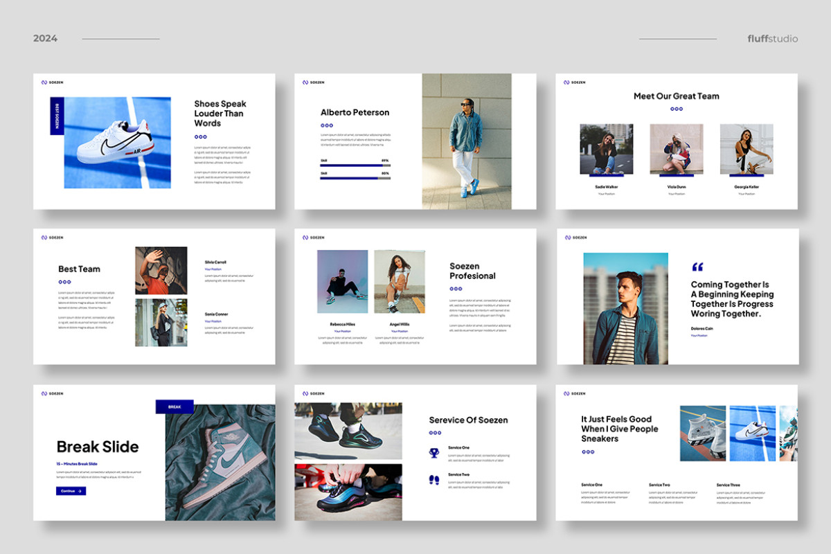 Shoes & Sneakers Google Slides Template | Nulivo Market