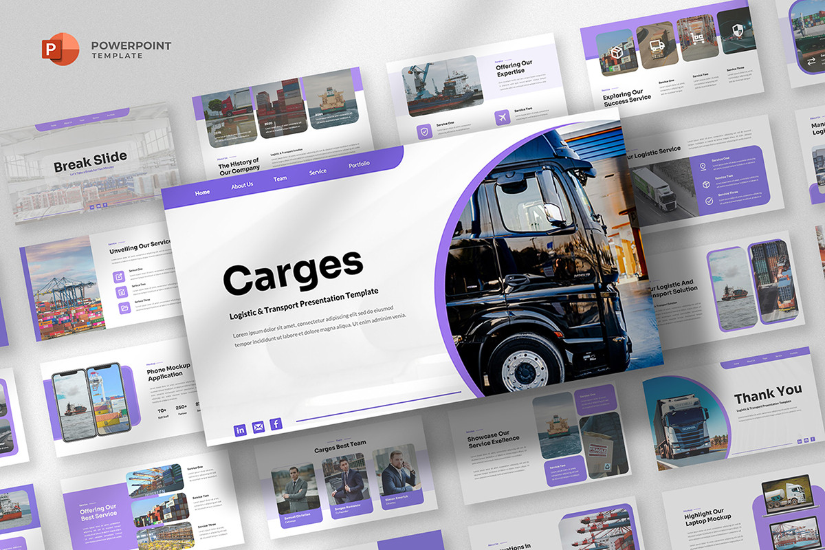Logistics & Transportation Powerpoint Template | Nulivo Market