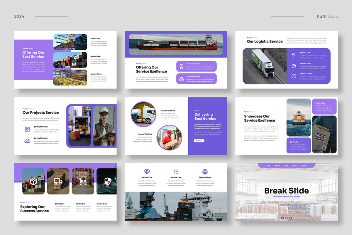 Logistics & Transportation Keynote Template | Nulivo Market