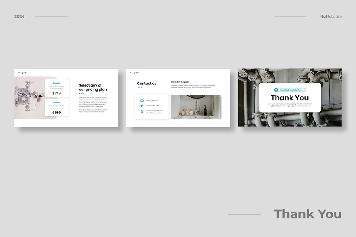 Plumbing Services Google Slides Template | Nulivo Market