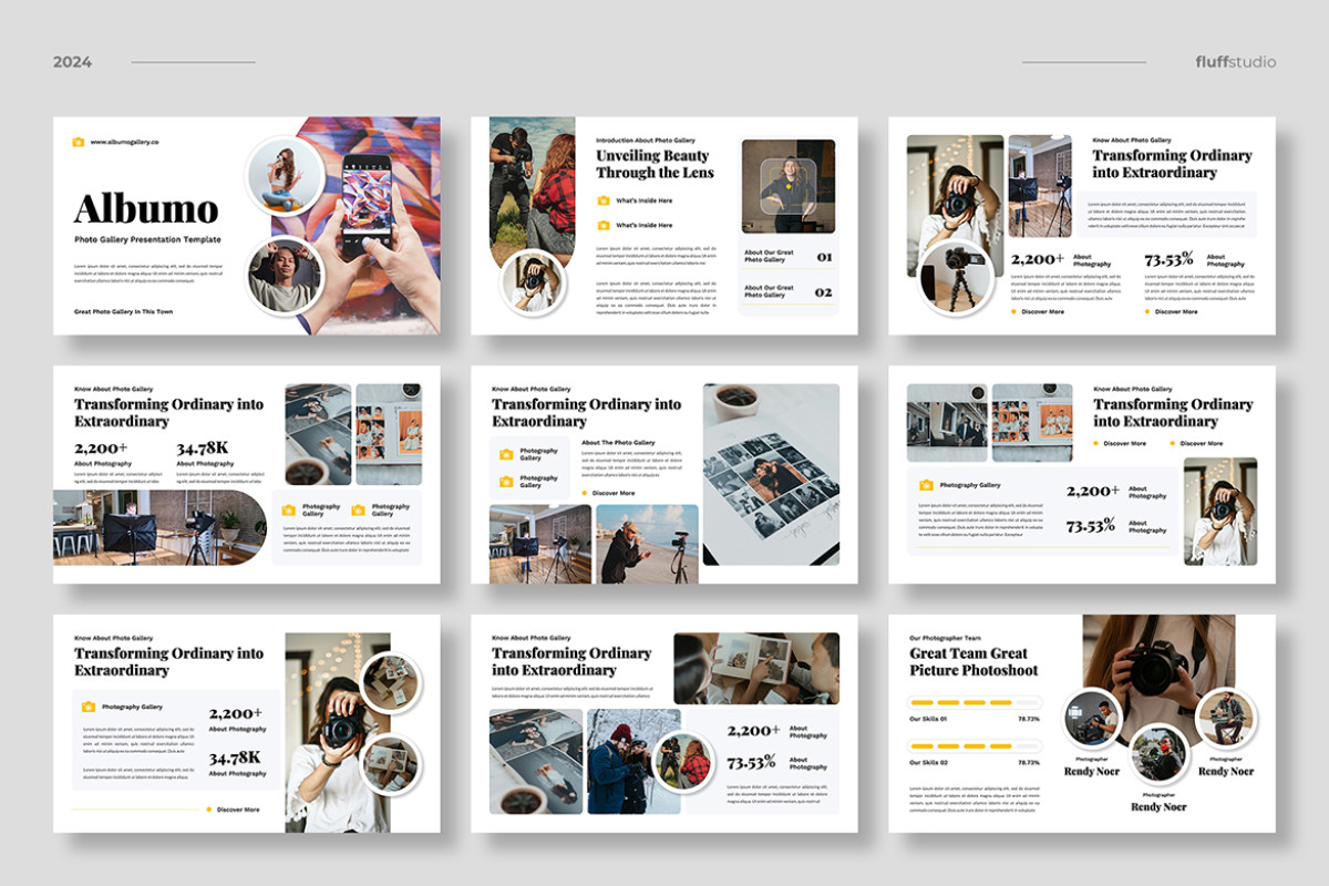 Photography Gallery Google Slides Template | Nulivo Market