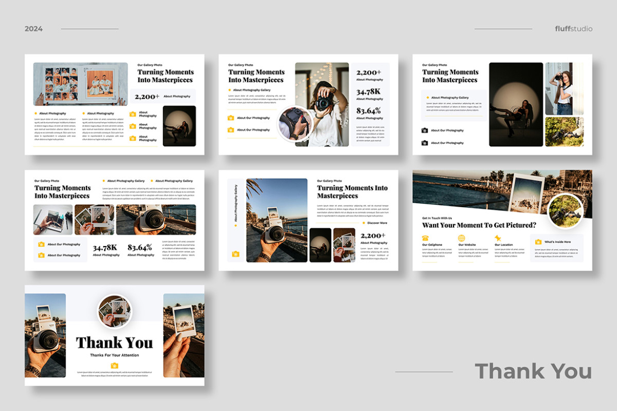 Photography Gallery Google Slides Template | Nulivo Market