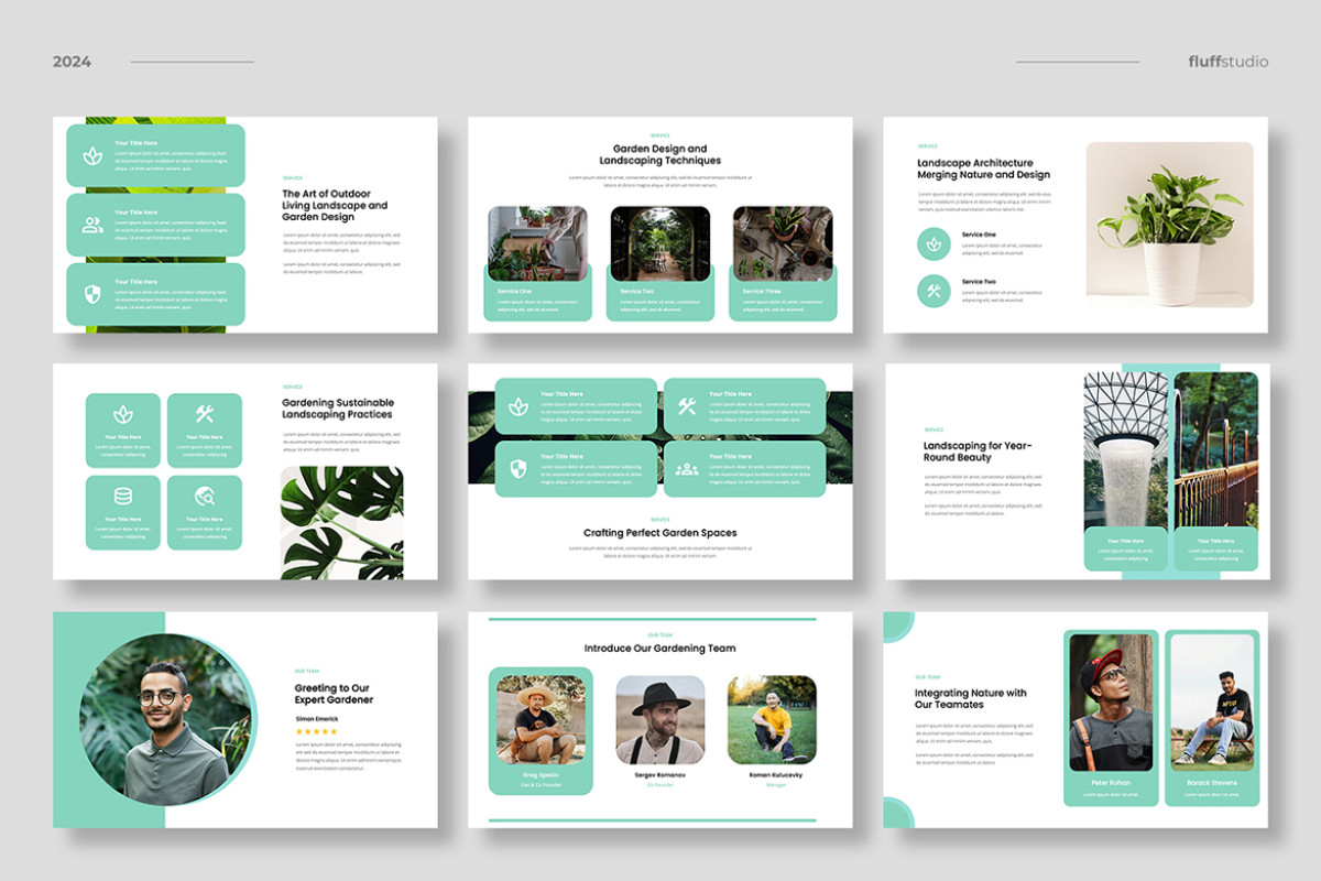 Gardening Landscaping Powerpoint Template | Nulivo Market