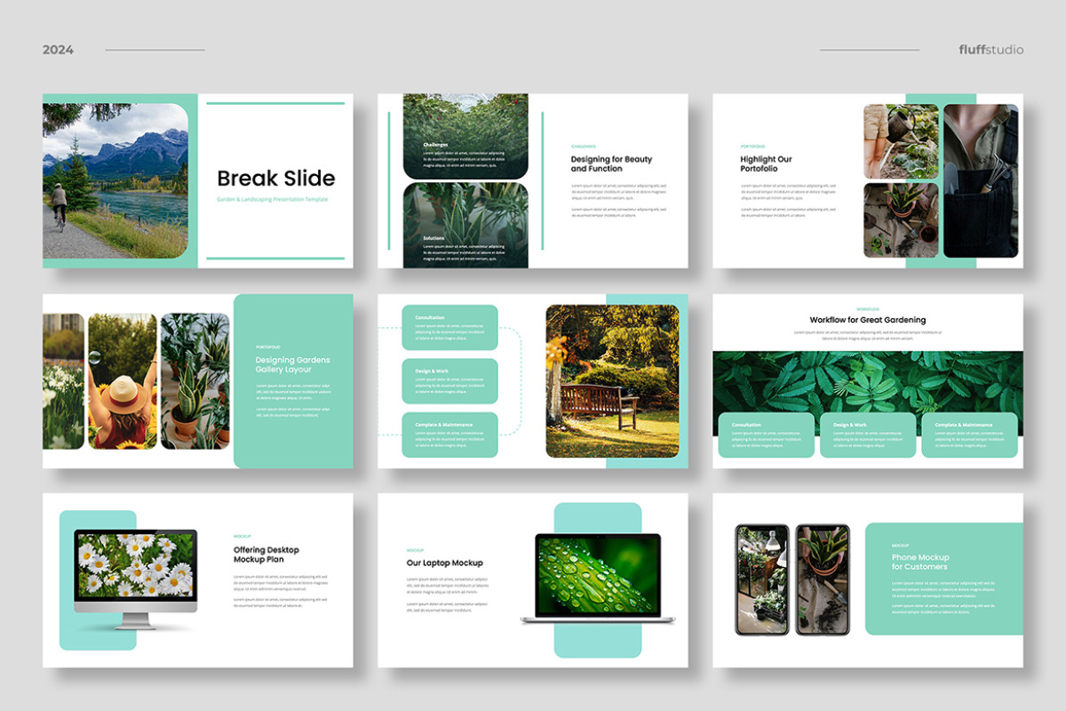 Gardening Landscaping Powerpoint Template | Nulivo Market