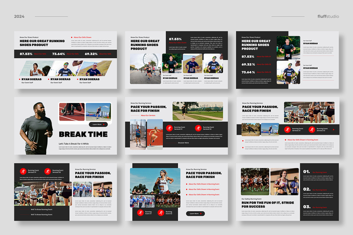 Running Sport Google Slides Template | Nulivo Market