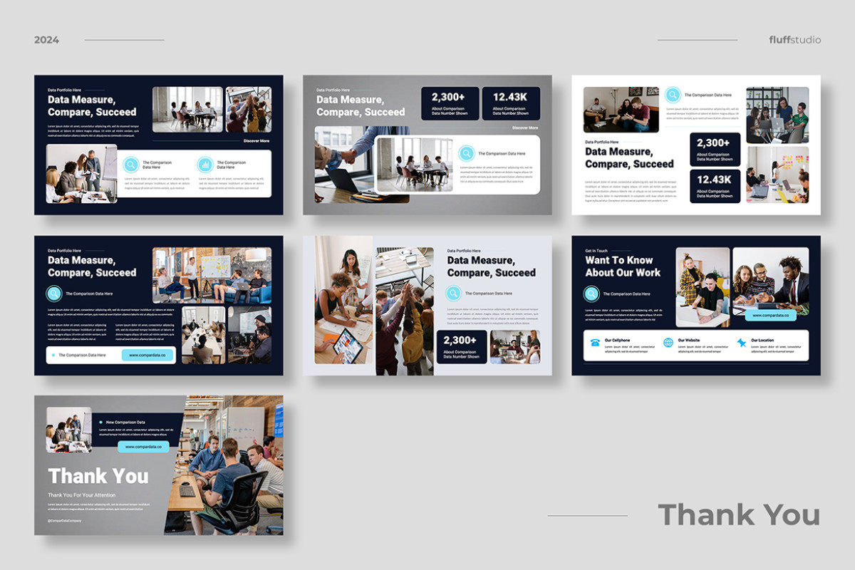 Data Comparison Powerpoint Template | Nulivo Market
