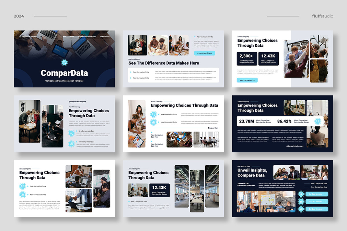 Data Comparison Google Slides Template | Nulivo Market