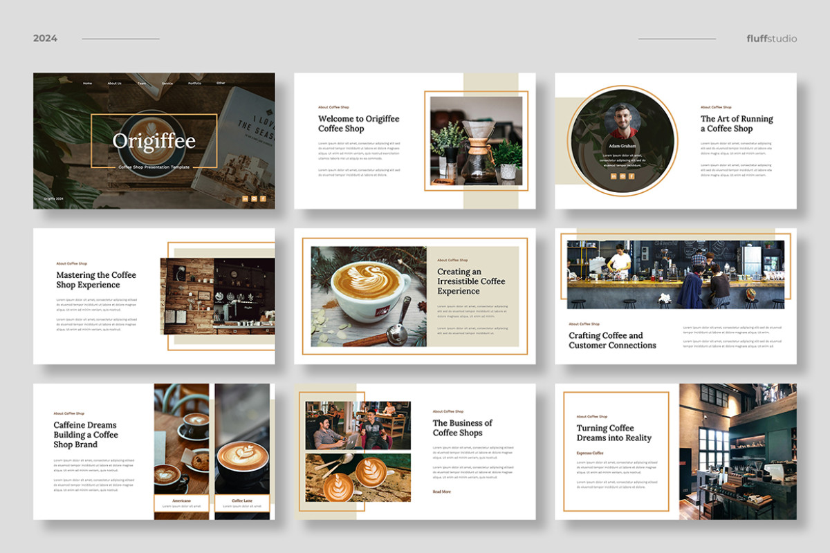 Coffee Shop Powerpoint Template | Nulivo Market
