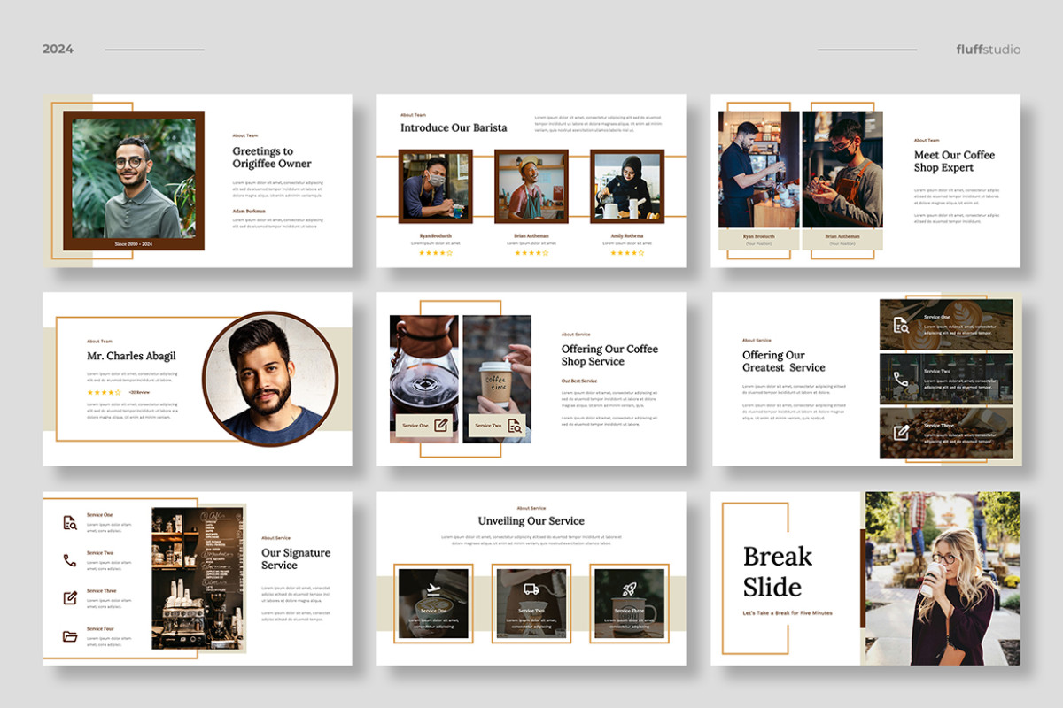 Coffee Shop Google Slides Template | Nulivo Market