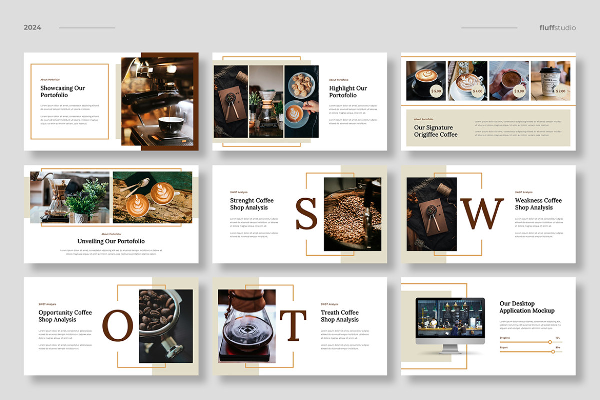 Coffee Shop Google Slides Template | Nulivo Market
