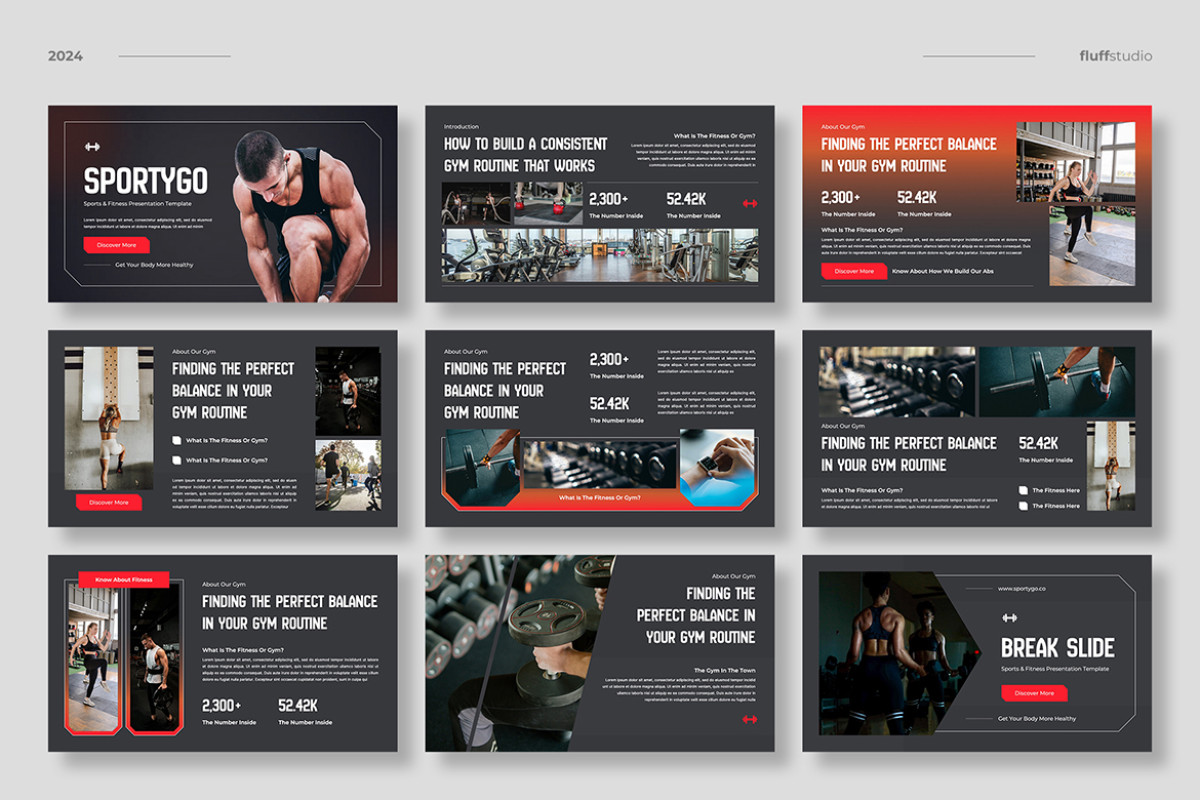 Gym & Sports Powerpoint Template | Nulivo Market
