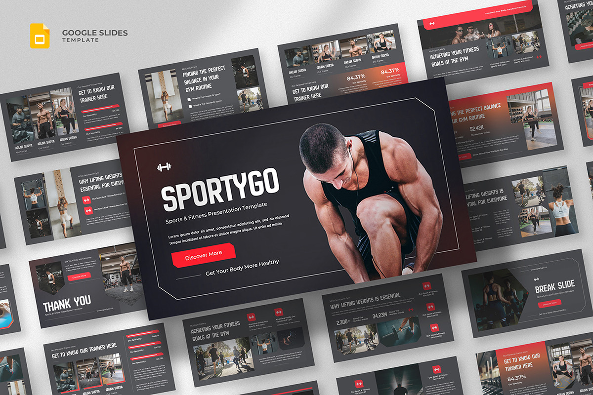 Gym & Sports Google Slides Template | Nulivo Market