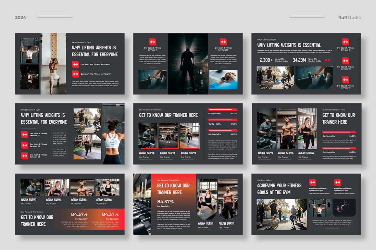 Gym & Sports Google Slides Template | Nulivo Market