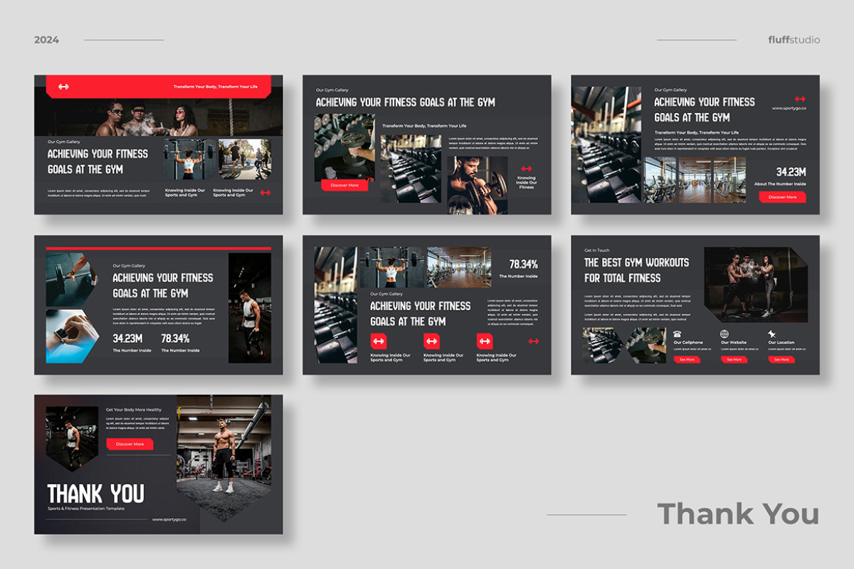 Gym & Sports Google Slides Template | Nulivo Market